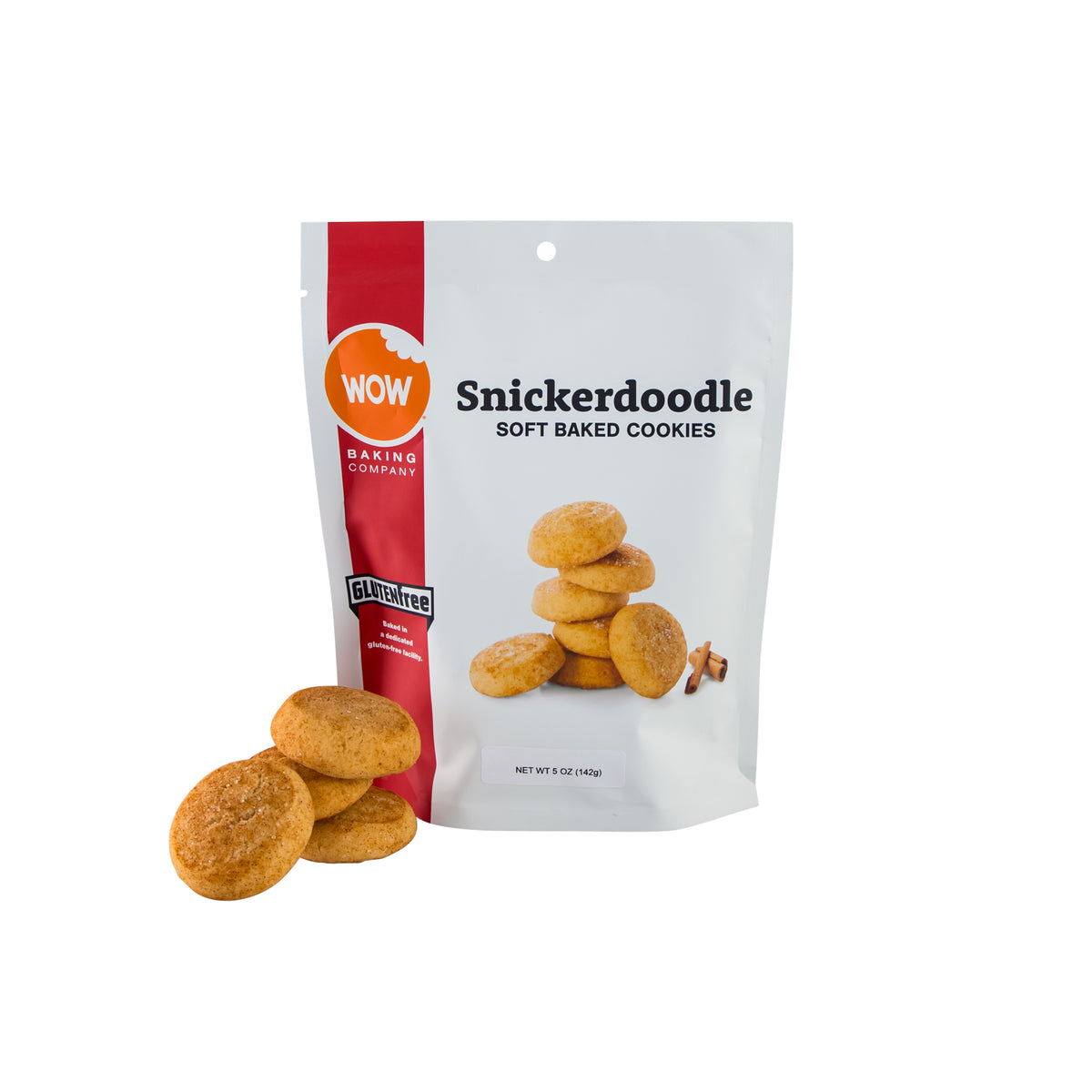 Gluten-Free Snickerdoodle Cookies 5 oz Pouch (6 Pack) – WOW Baking Company